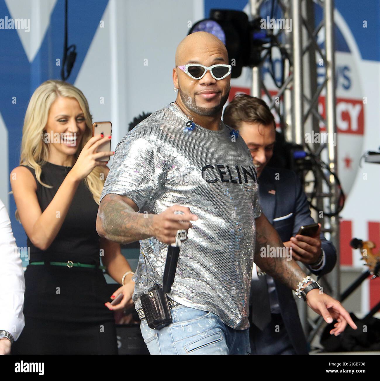 Flo Rida Performs On Fox And Friends All-American Summer Concert Series -PICTURED: Ainsley ...