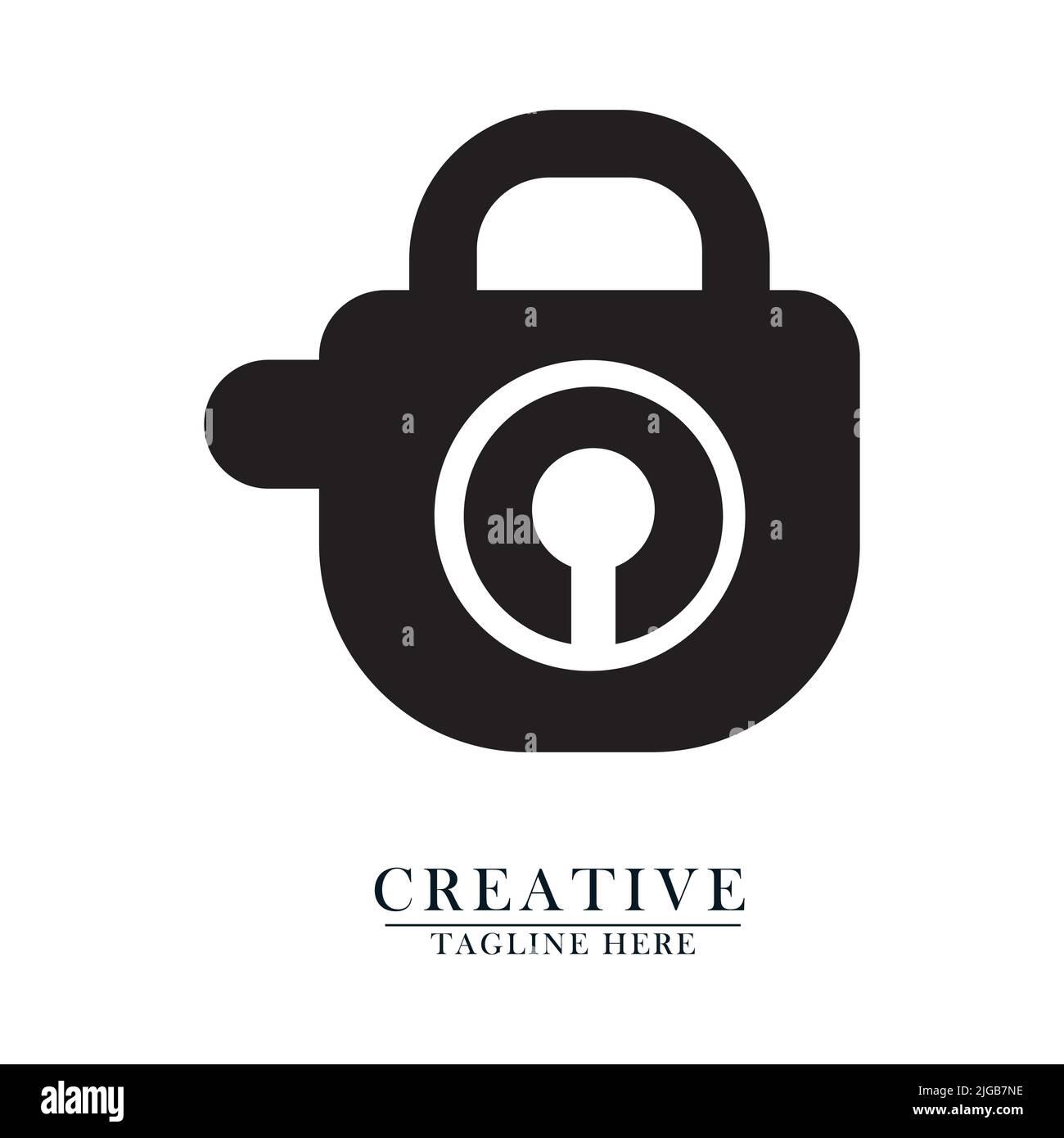 Black key icon logo illustration is simple and elegant, suitable for ...