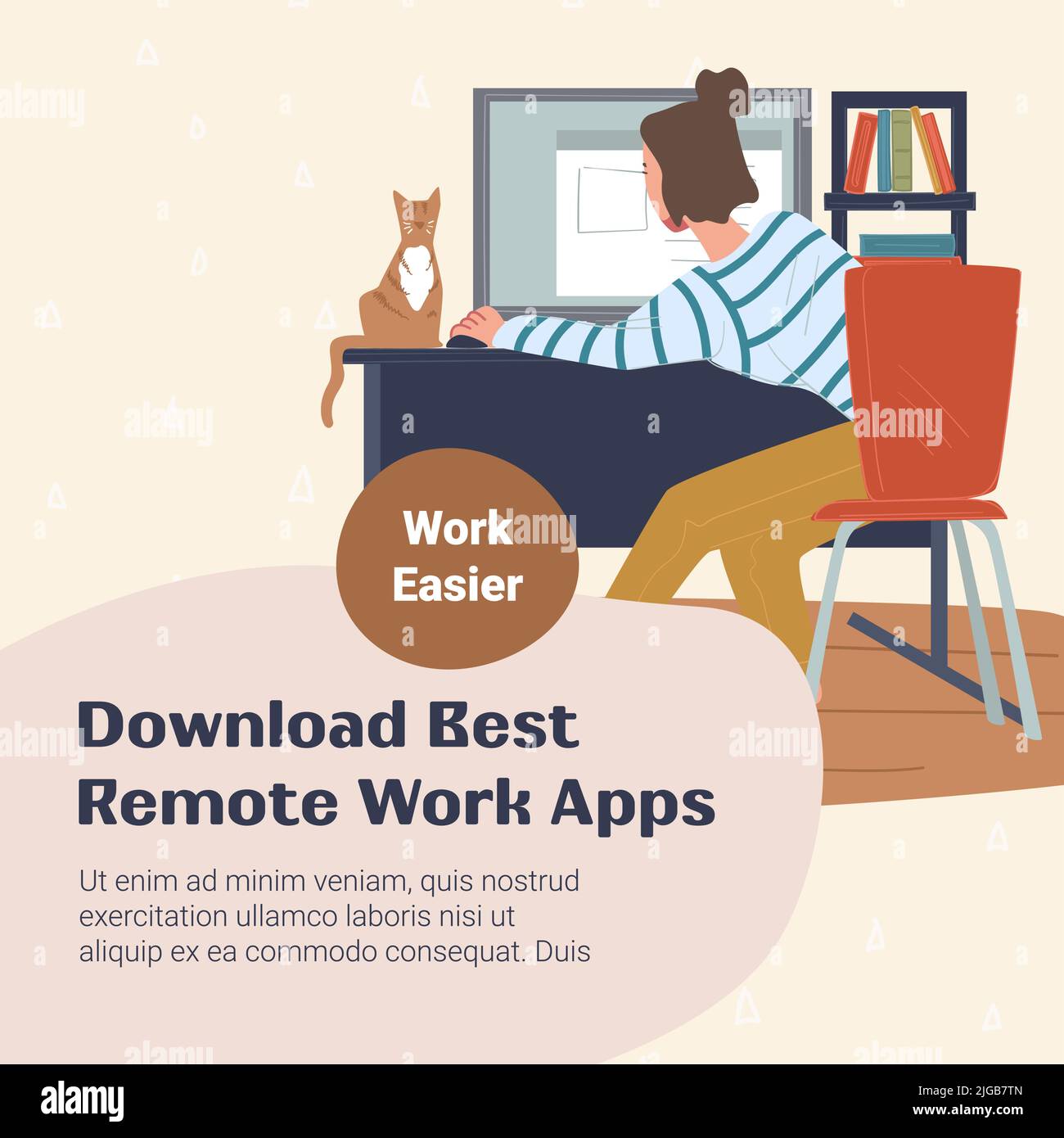 Download best remote work application, work easy Stock Vector Image ...