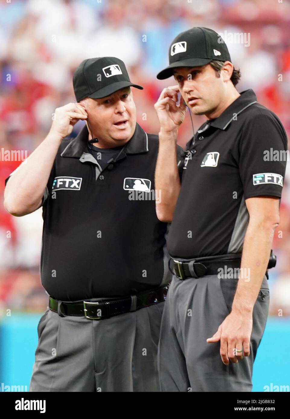 St. Louis, United States. 09th July, 2022. Umpire crew chief Todd ...