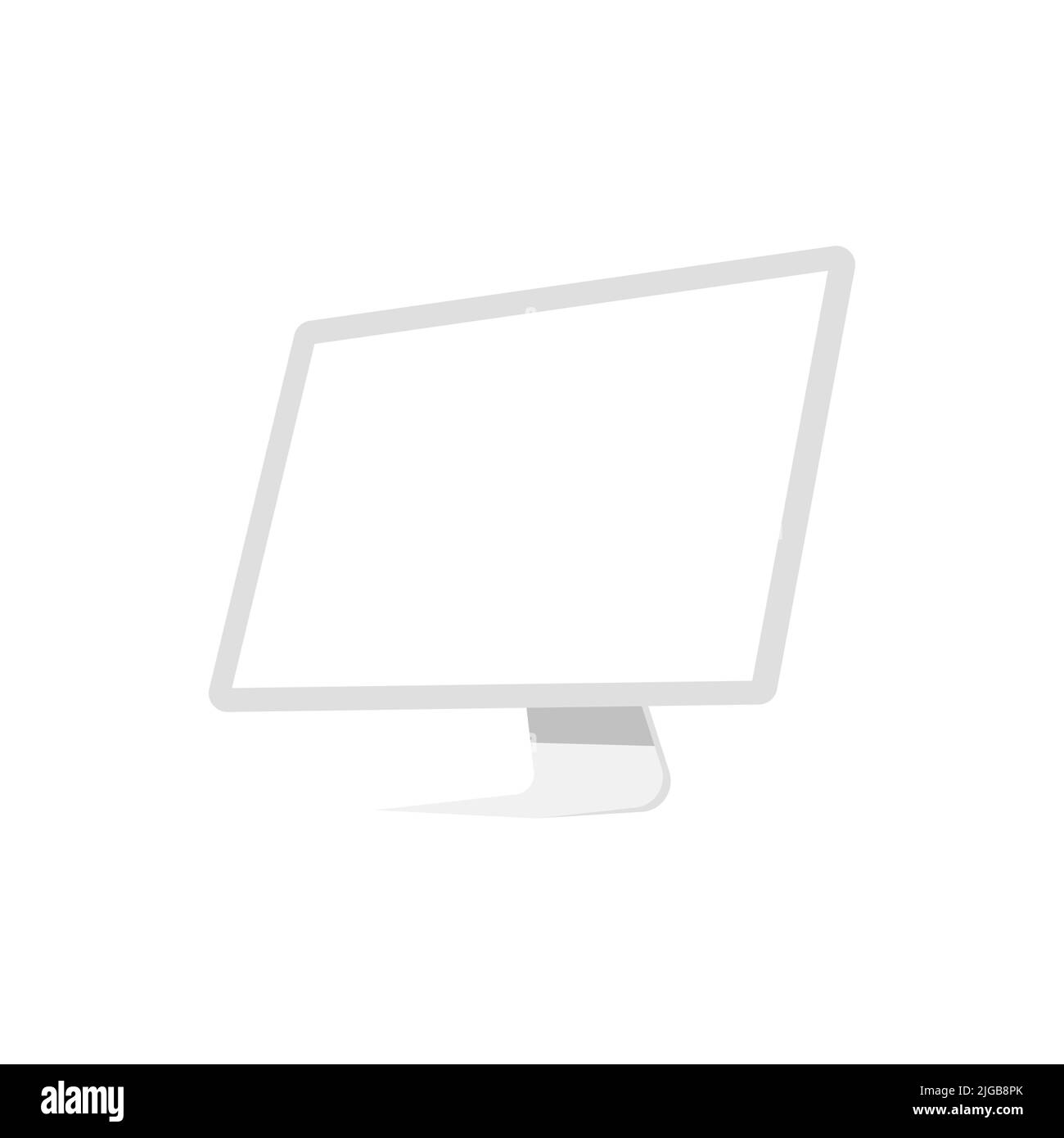 Computer screen, monoblock vector illustration. Realistic pc color icon EPS10. Isolated display ...