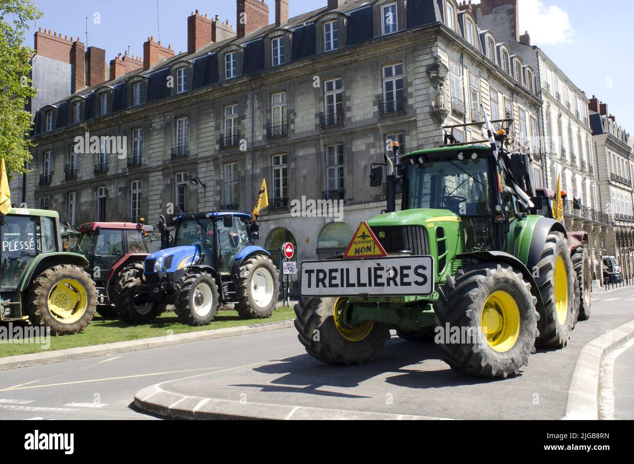 farmer protest demonstration in nantes, france Stock Photo - Alamy