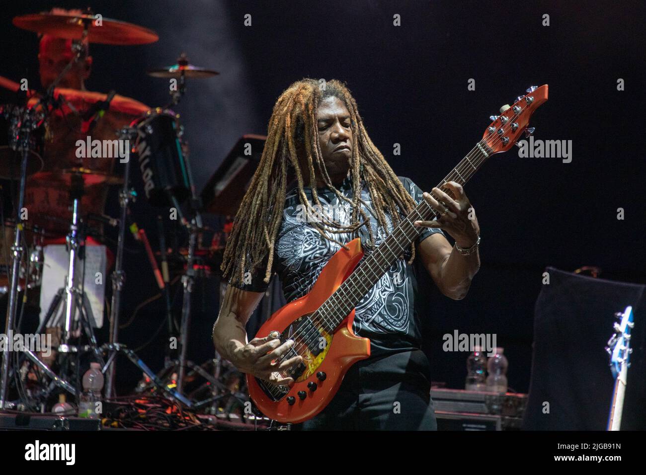 Philip Bynoe during the Music Concert Steve Vai on July 05, 2022 at the ...
