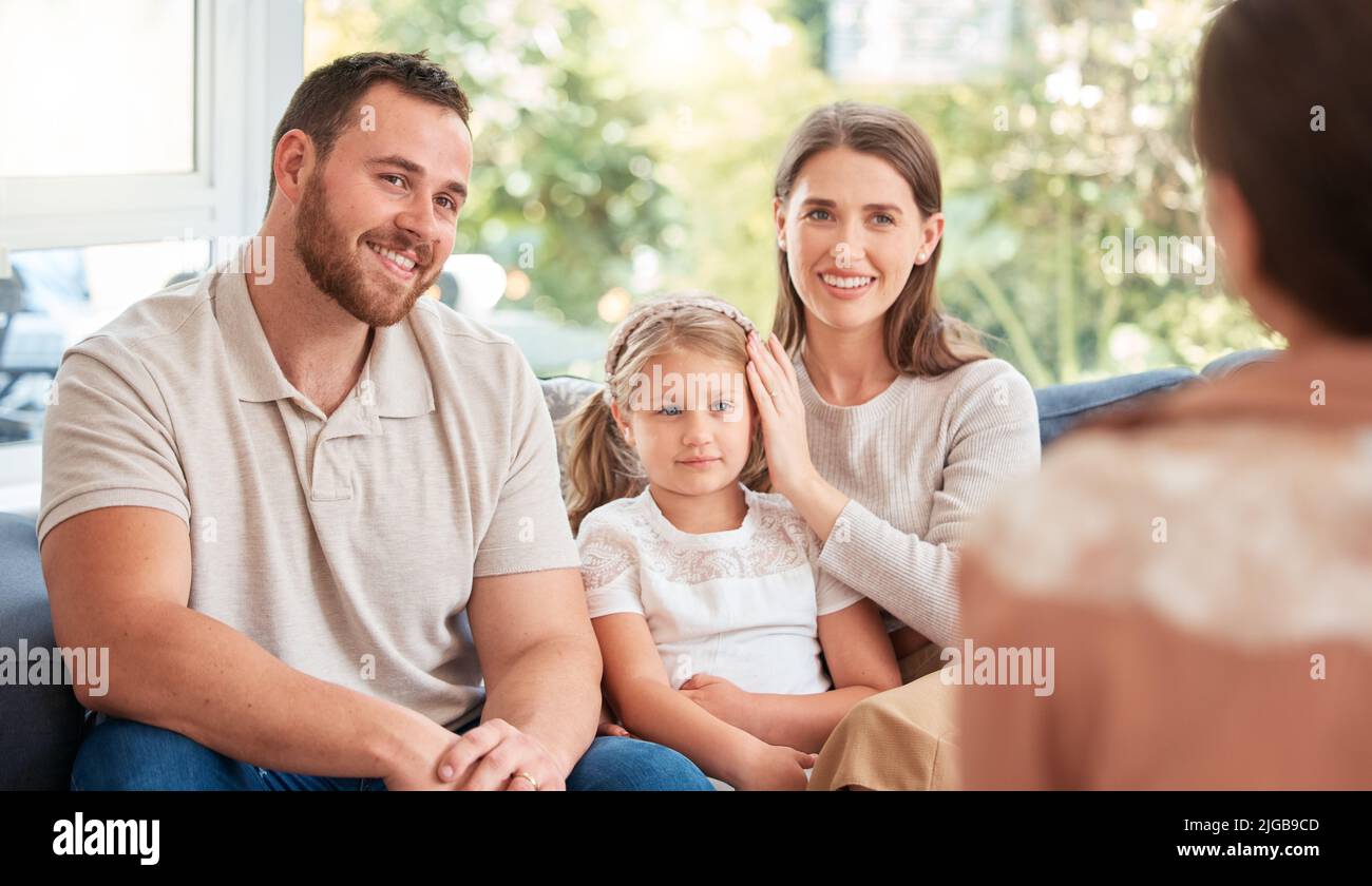 Therapy can be good for any type of relationship. a young family having ...