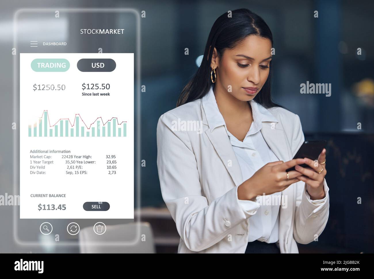 I have to check in on my investments all the time. an unrecognisable ...