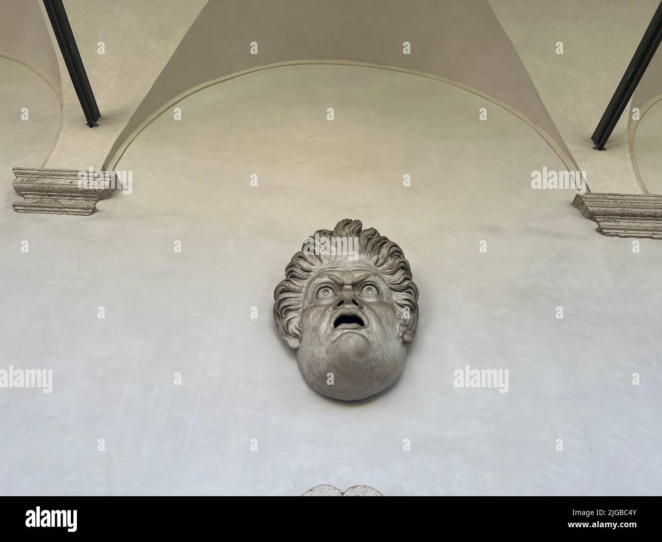 Ancient Roman mask in the Baths of Diocletian, Rome Stock Photo - Alamy