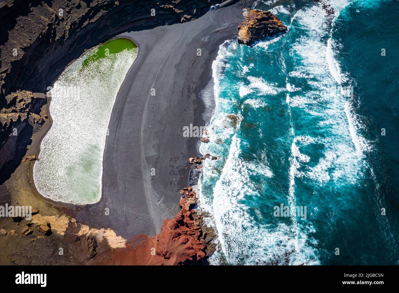 aerial panorama of el lago verde at el golfo Stock Photo - Alamy