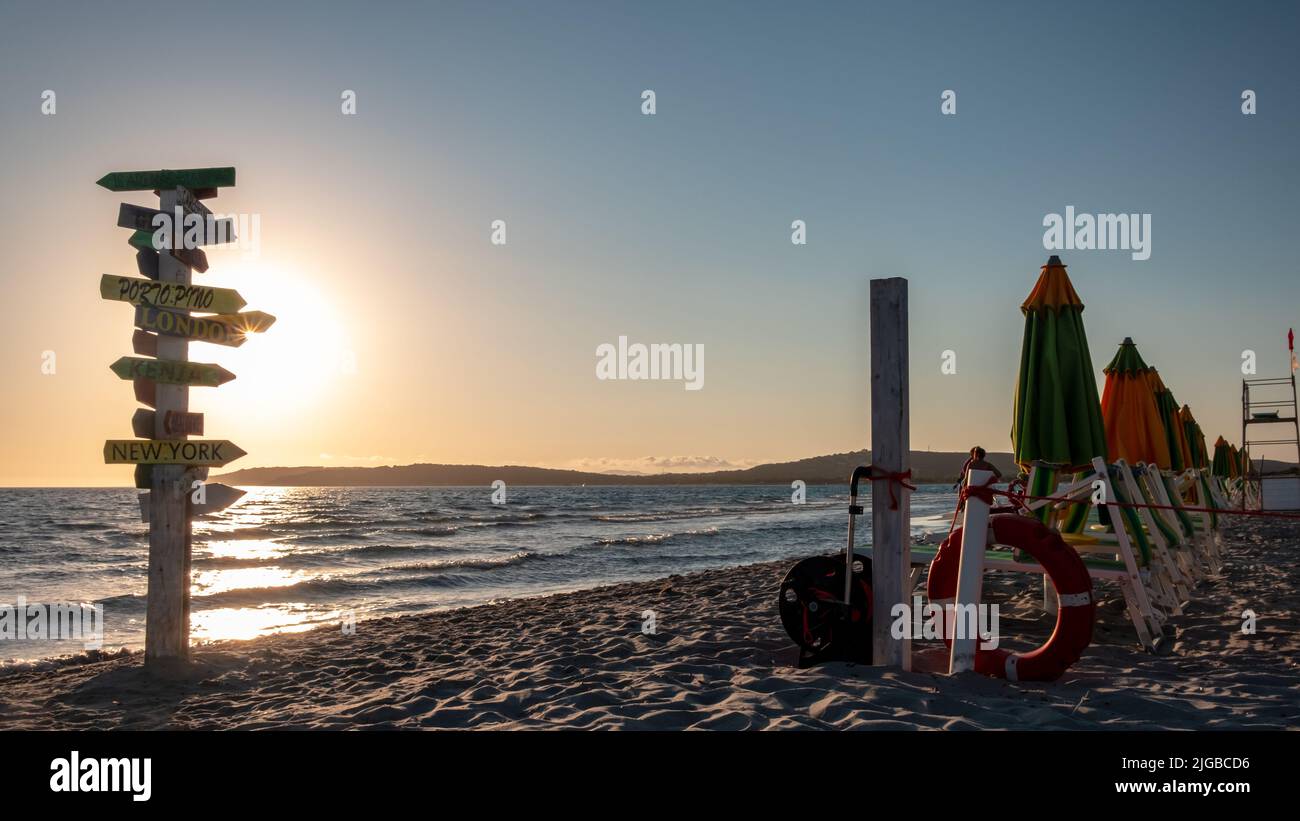 Summer day at Is Arenas Biancas, a beautiful beach in the south-west of ...