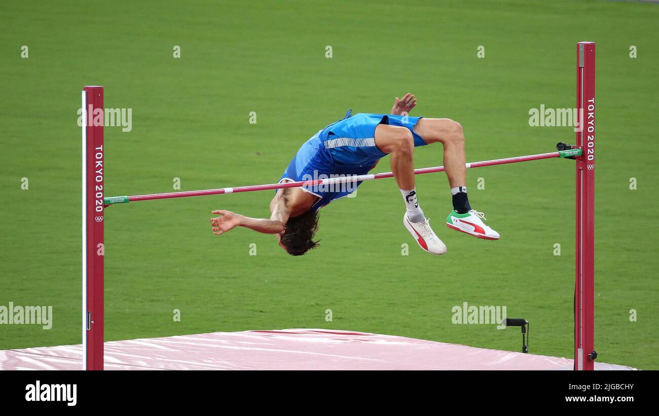August 01st, 2021 - Tokyo, Japan: Gianmarco Tamberi of Italy in action ...
