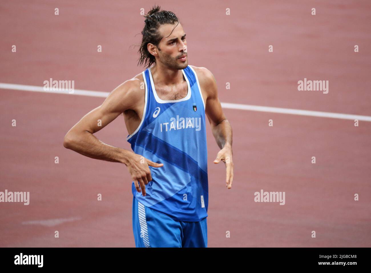 August 01st, 2021 - Tokyo, Japan: Gianmarco Tamberi of Italy in action ...