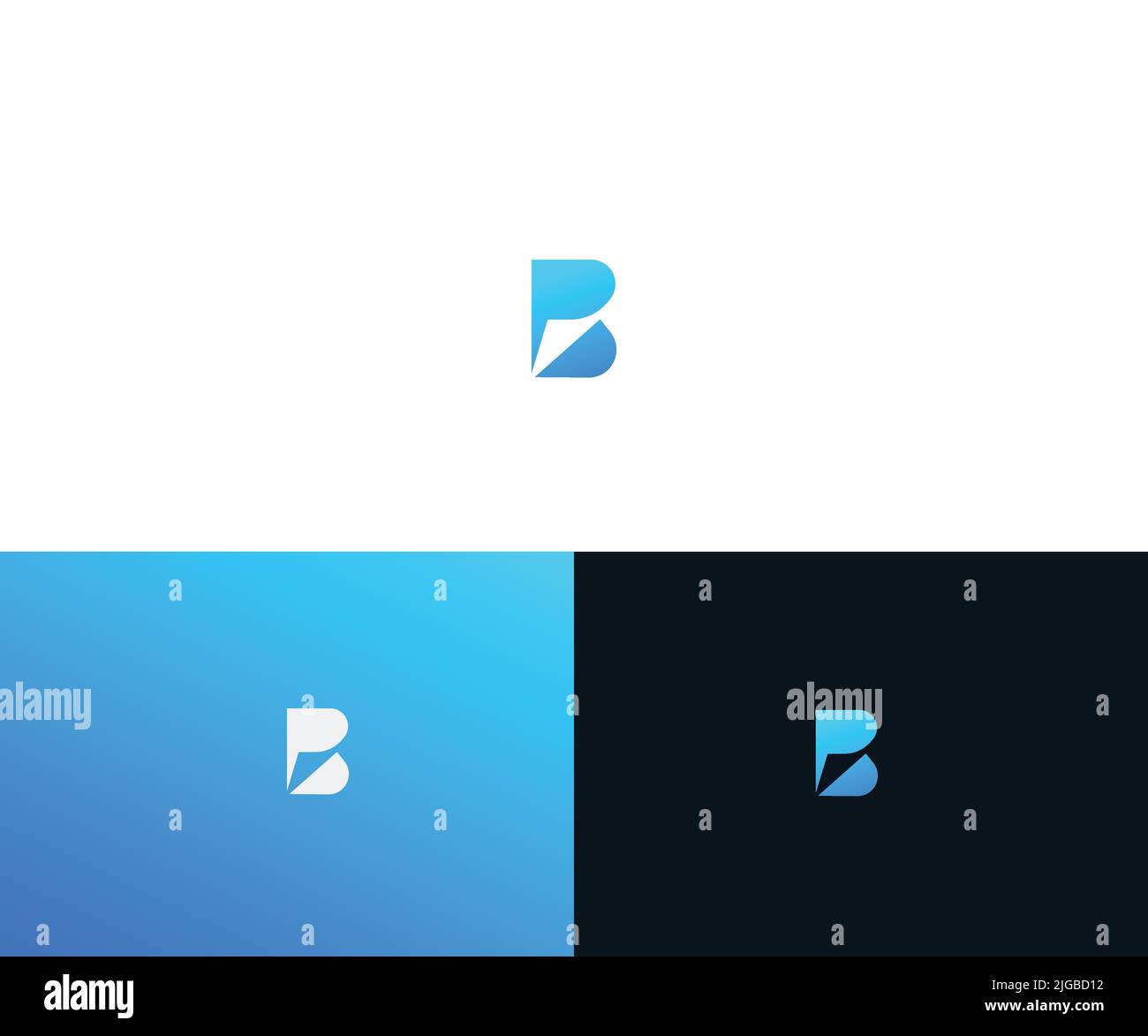 Letter B Logo Template vector Abstract Monogram Symbol Stock Vector ...