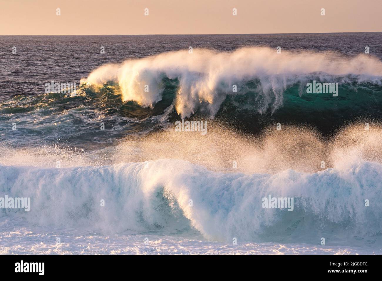 Waves breaking beautiful beach during hi-res stock photography and ...