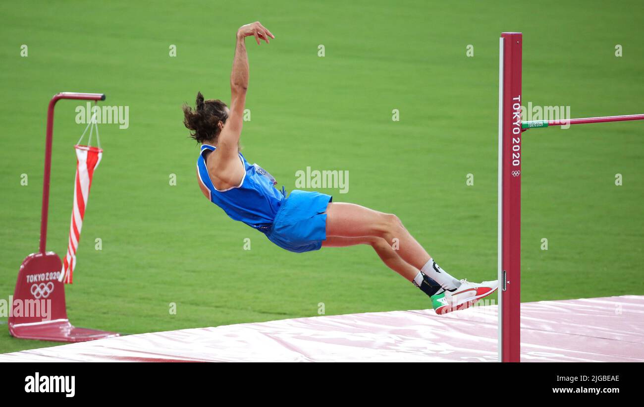 August 01st, 2021 - Tokyo, Japan: Gianmarco Tamberi of Italy in action ...