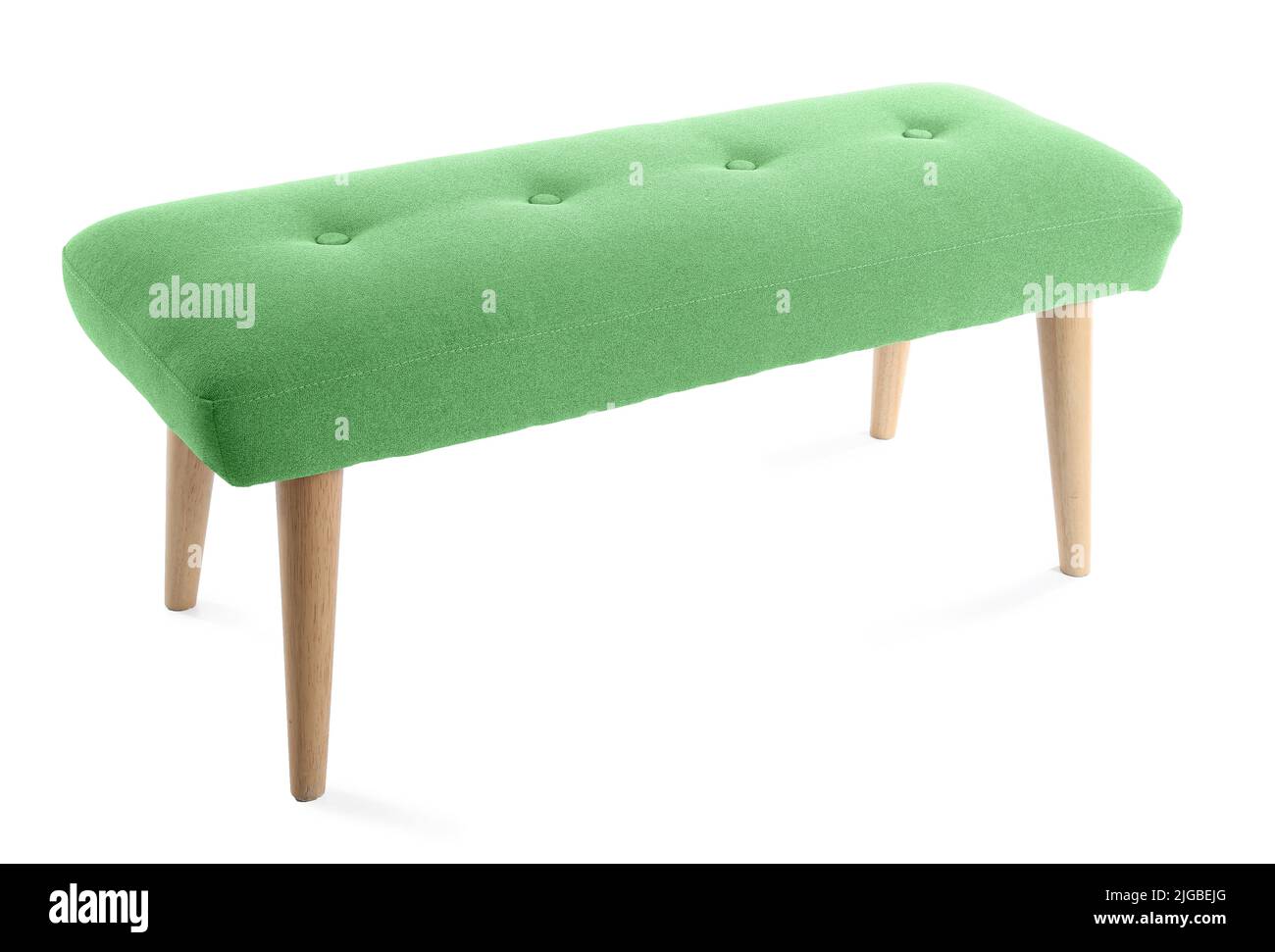 Stylish green bench on white background Stock Photo - Alamy