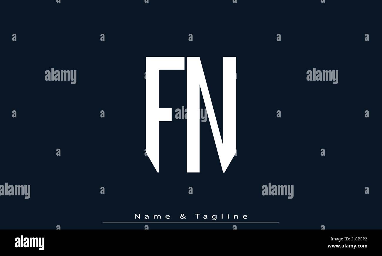 Alphabet letters Initials Monogram logo FN , NF Stock Vector Image ...