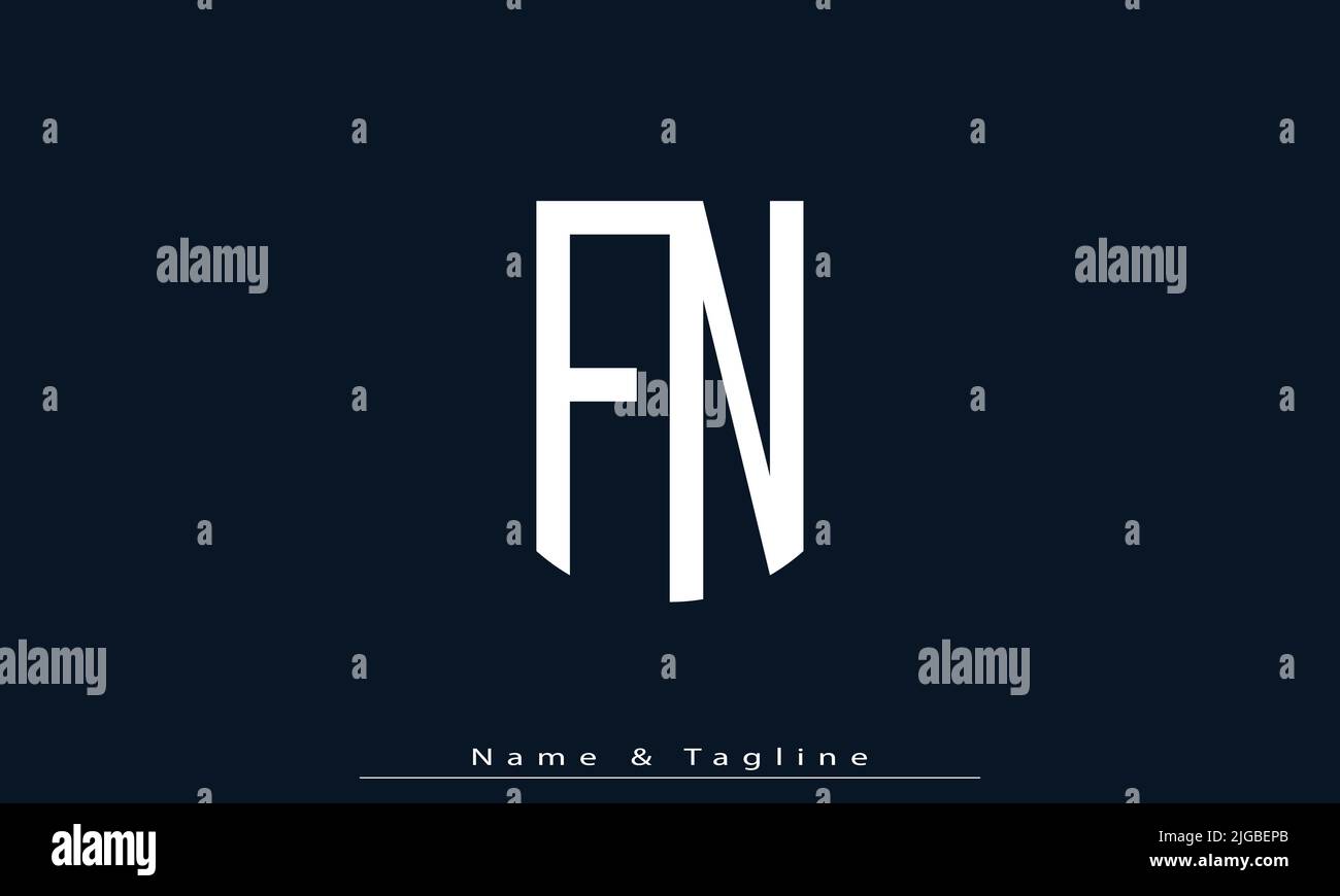 Alphabet letters Initials Monogram logo FN , NF Stock Vector Image ...