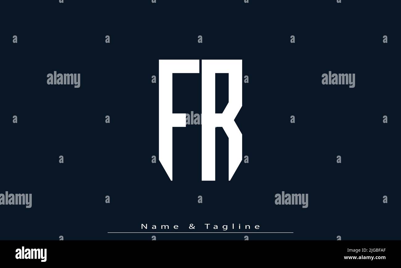 Alphabet letters Initials Monogram logo FR , RF Stock Vector Image ...