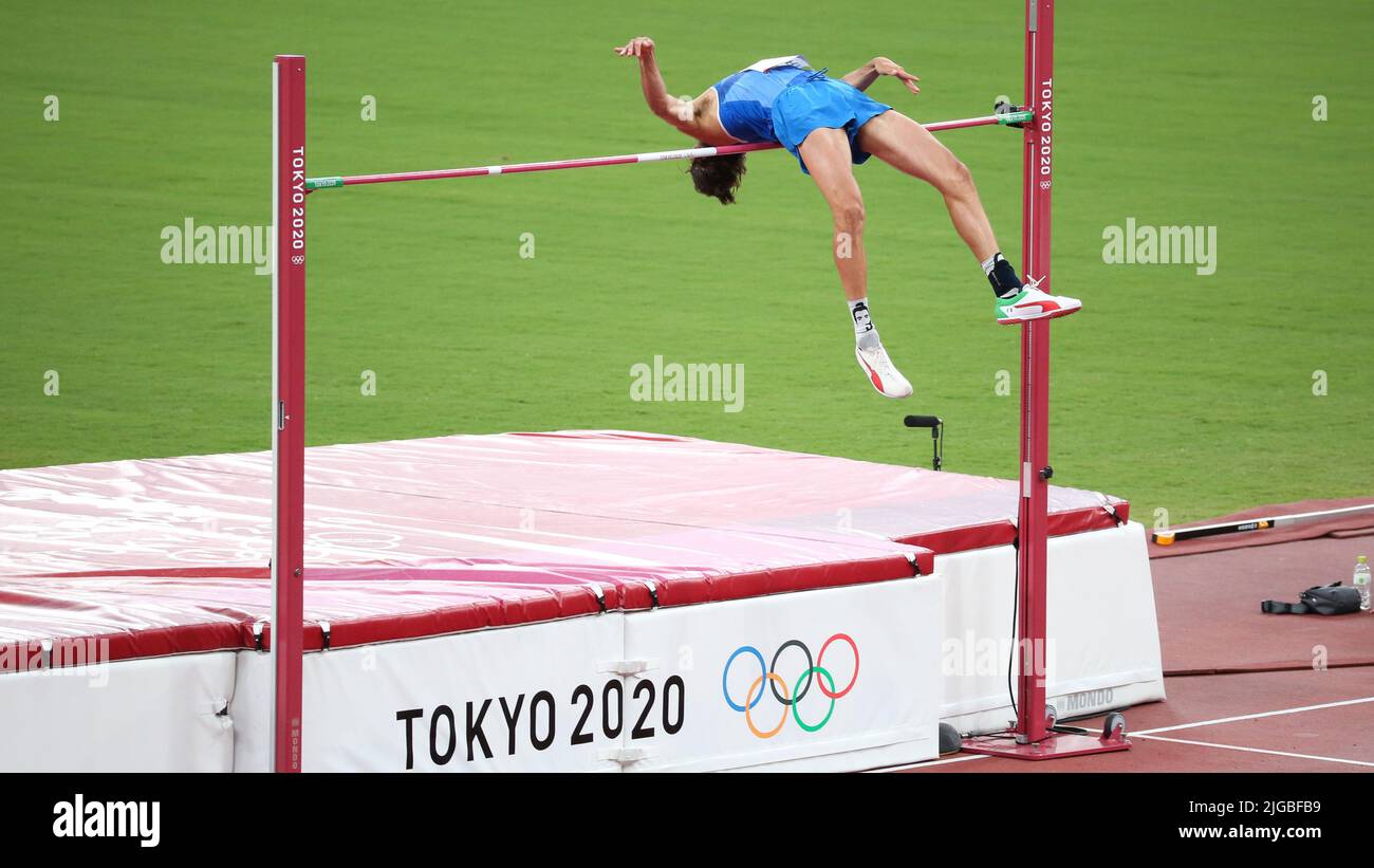 August 01st, 2021 - Tokyo, Japan: Gianmarco Tamberi of Italy in action ...