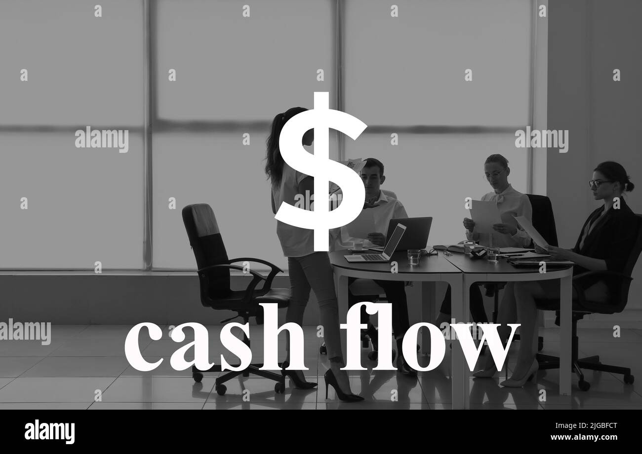 Business people working in modern office. Cash flow Stock Photo - Alamy