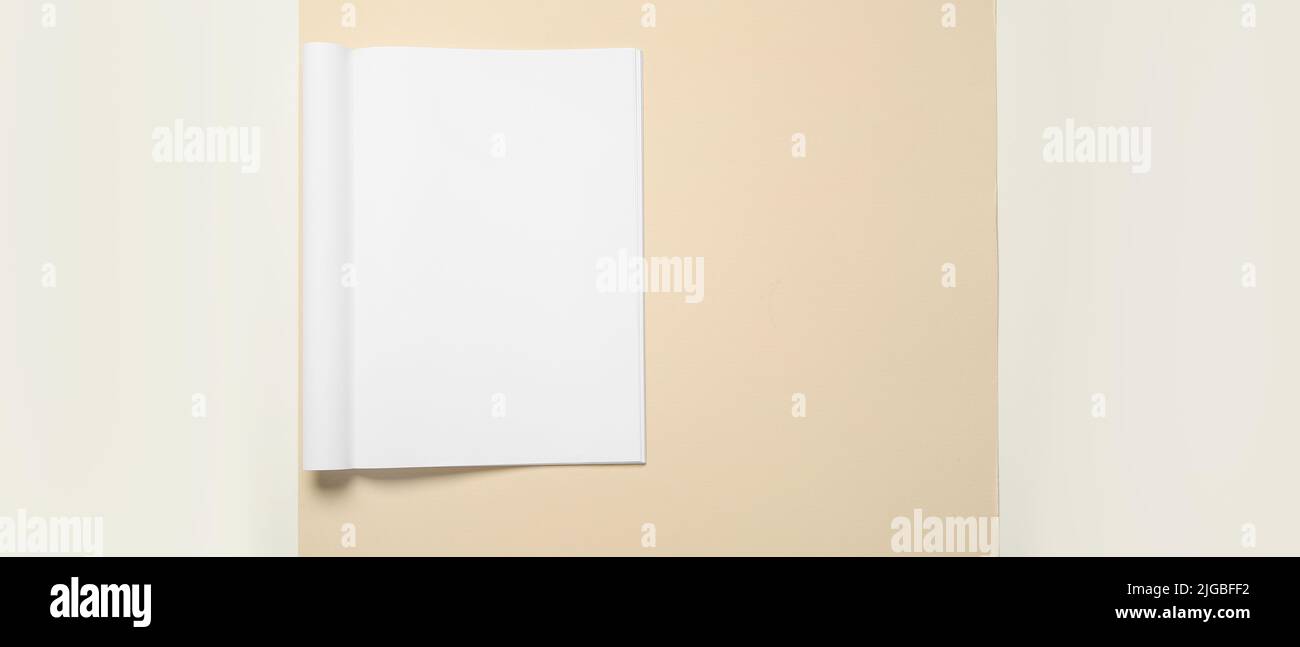 Blank magazine on light background Stock Photo - Alamy