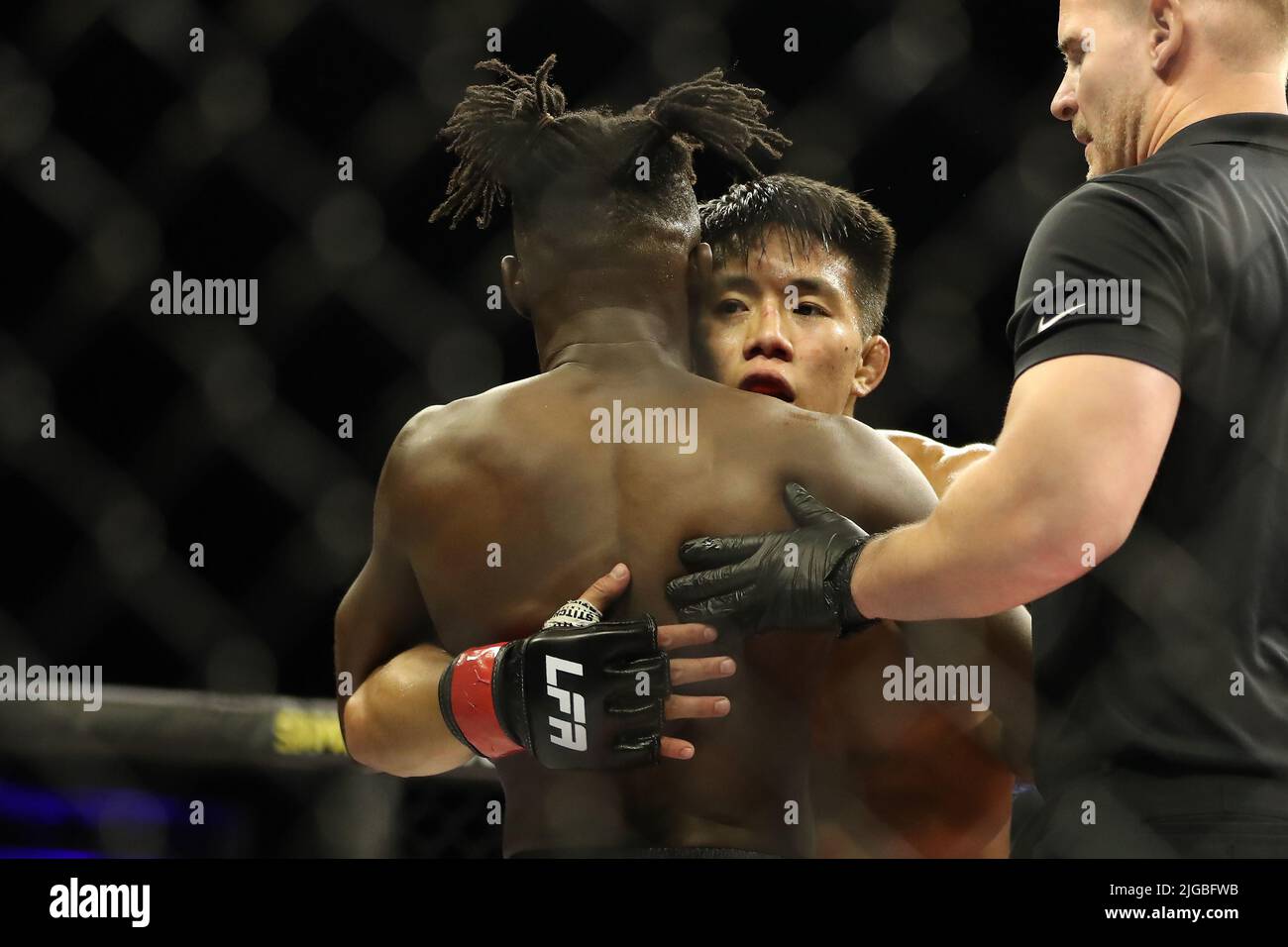 PHOENIX, AZ - JULY 8: Chance Ikei and Shamar Williams meet in the ...