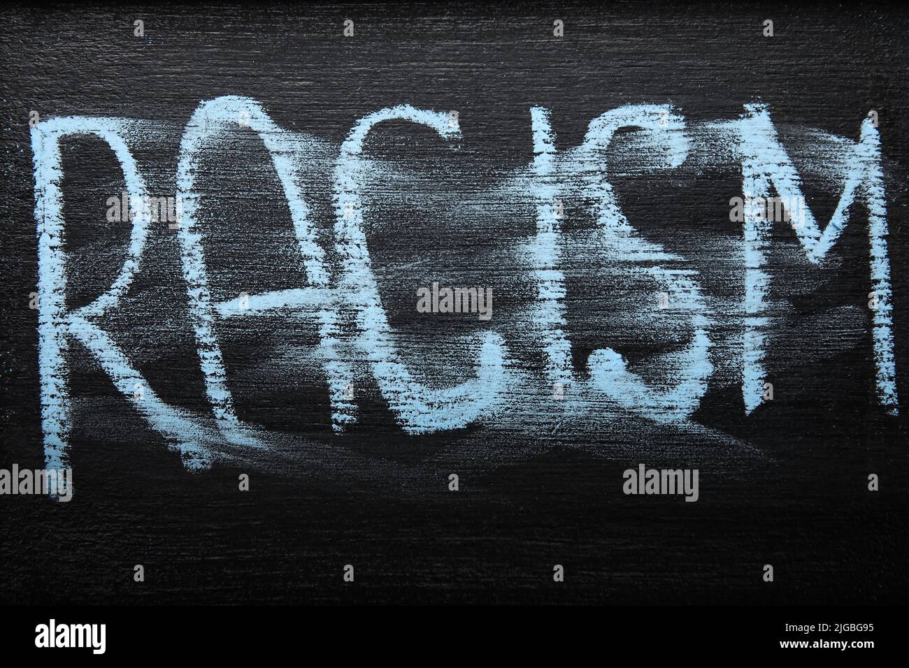 Word RACISM written on blackboard Stock Photo - Alamy