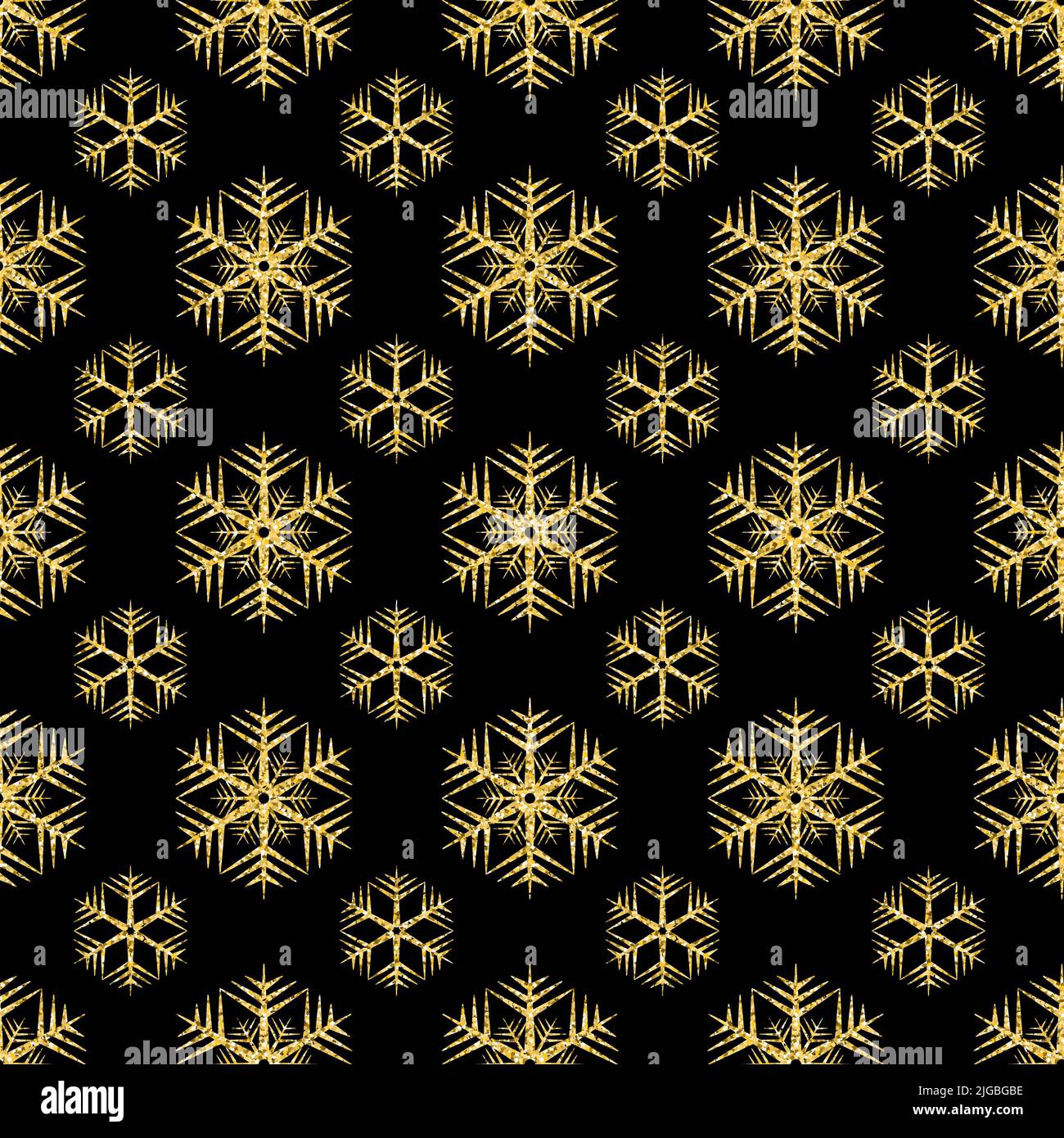 Golden snowflake flower mandala seamless pattern shining glitter ...