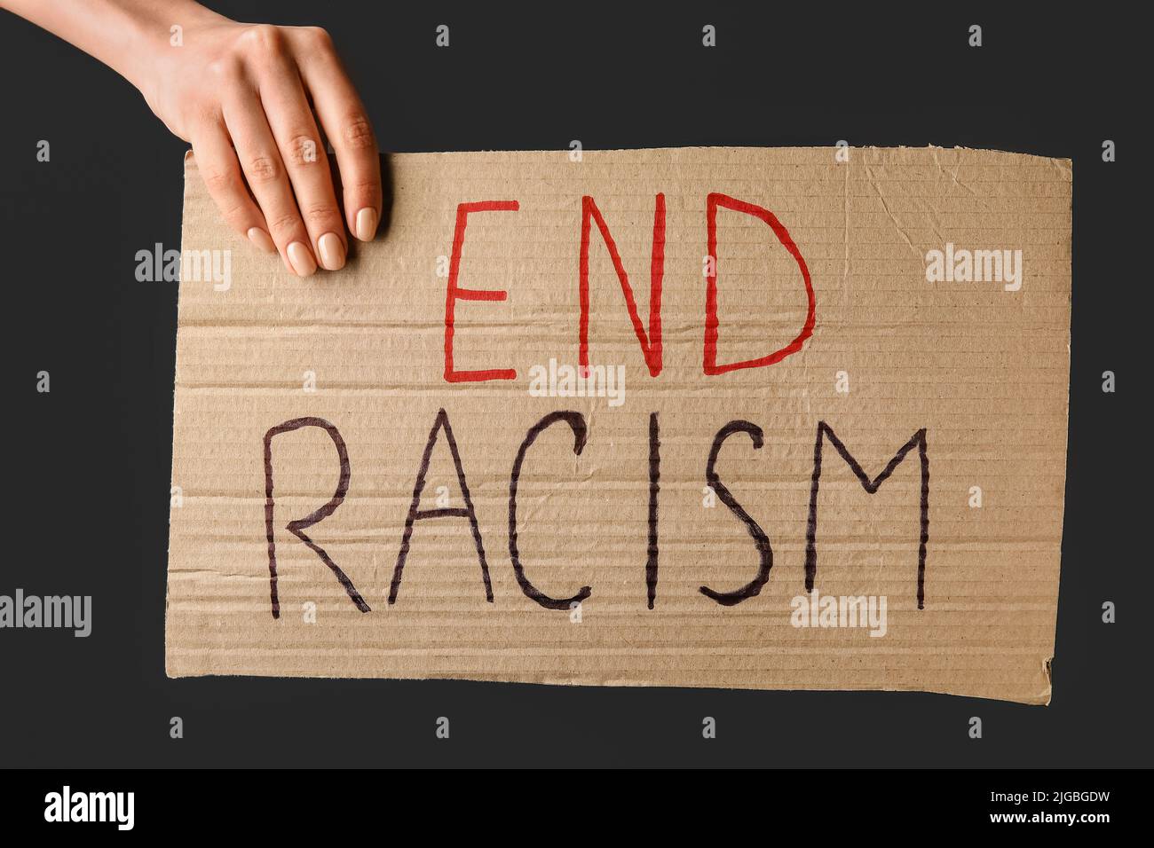 Hand written cardboard placard hi-res stock photography and images - Alamy