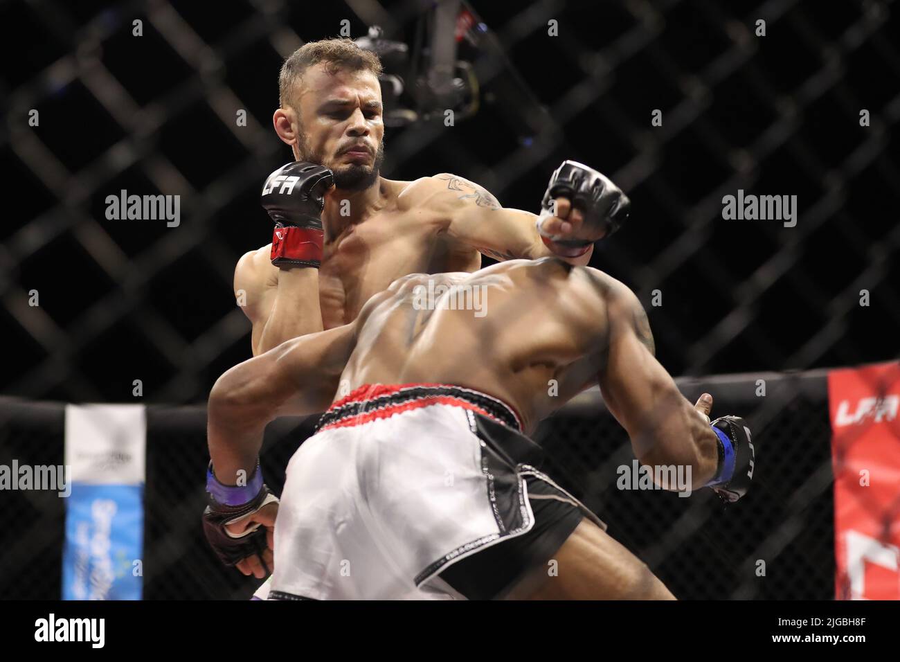 PHOENIX, AZ - JULY 8: Felipe Bunes and Wascar Cruz meet in the octagon ...