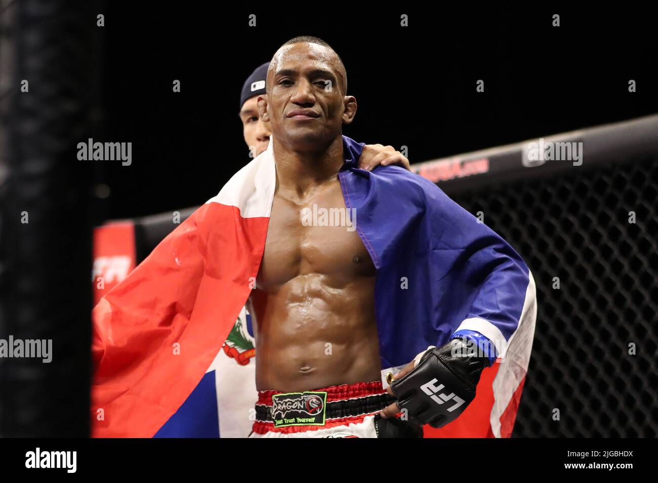 PHOENIX, AZ - JULY 8: Felipe Bunes and Wascar Cruz meet in the octagon ...