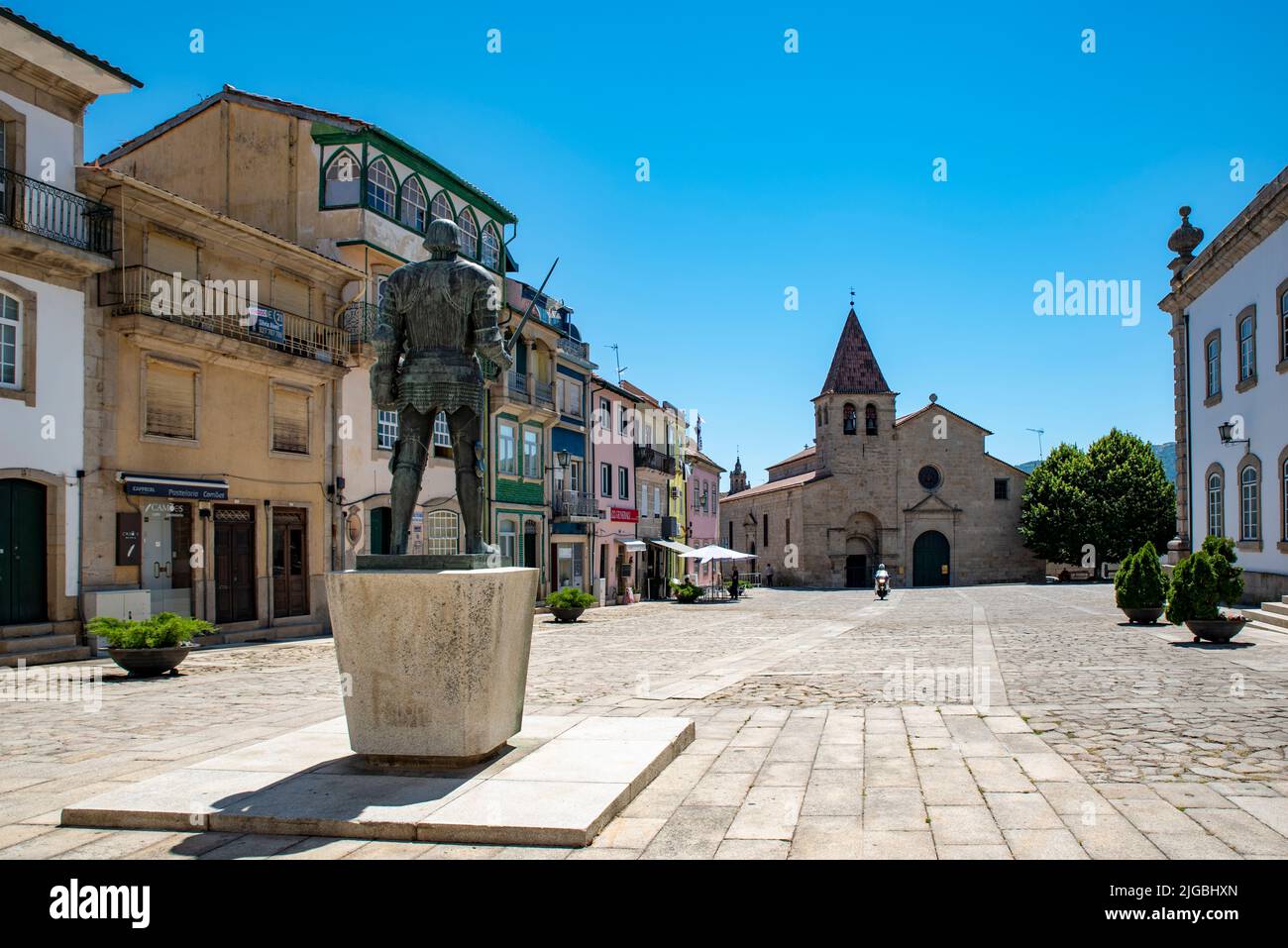 Chaves, Portugal - July 2020: General view at the classic central ...