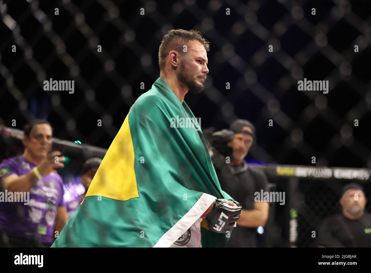 PHOENIX, AZ - JULY 8: Felipe Bunes and Wascar Cruz meet in the octagon ...