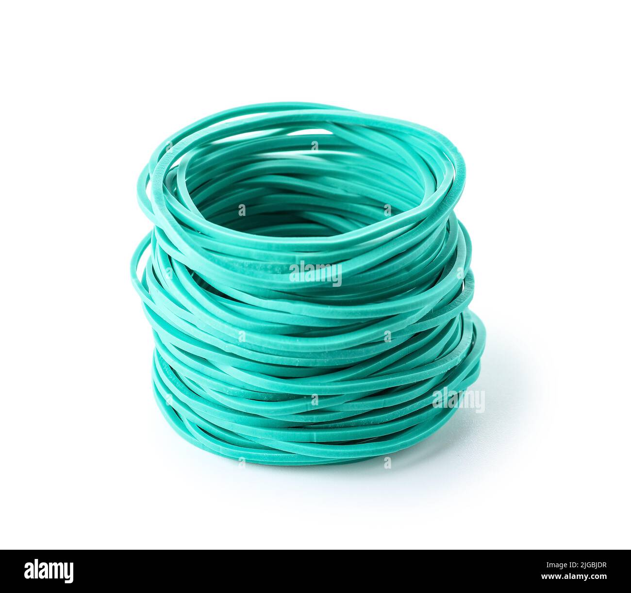 Stack of elastic rubber bands isolated on white background Stock Photo ...