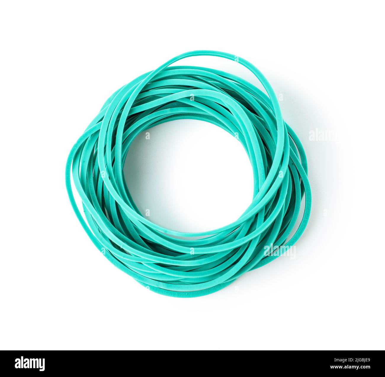 Stack of elastic rubber bands isolated on white background Stock Photo ...