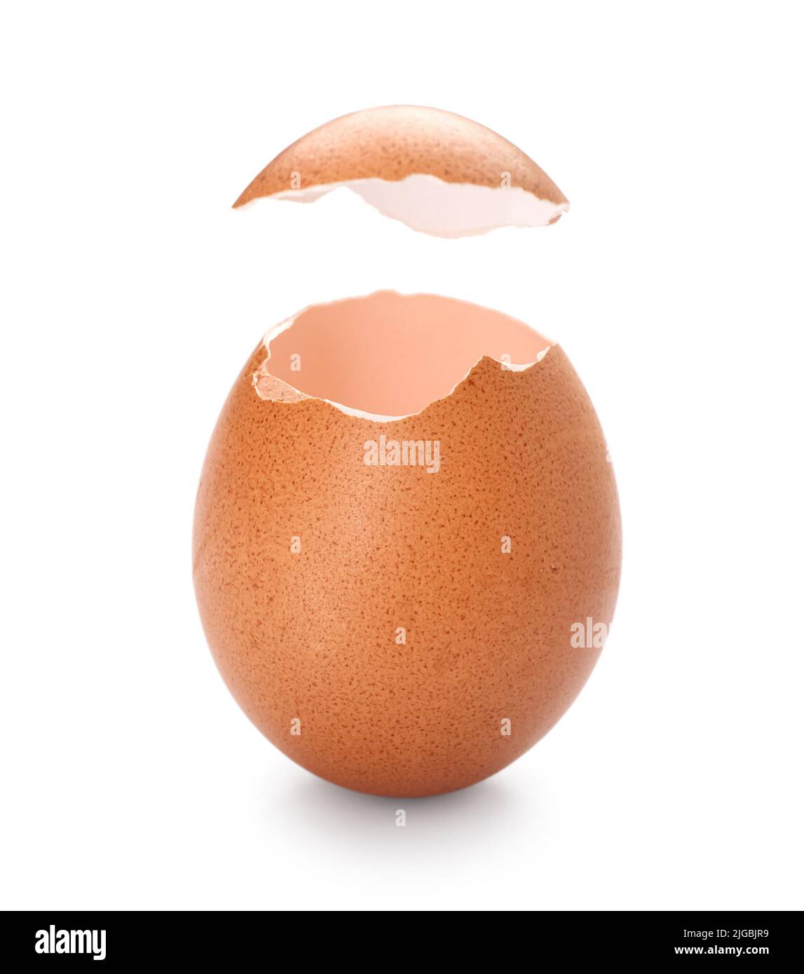 Cracked egg shell isolated on white background Stock Photo - Alamy