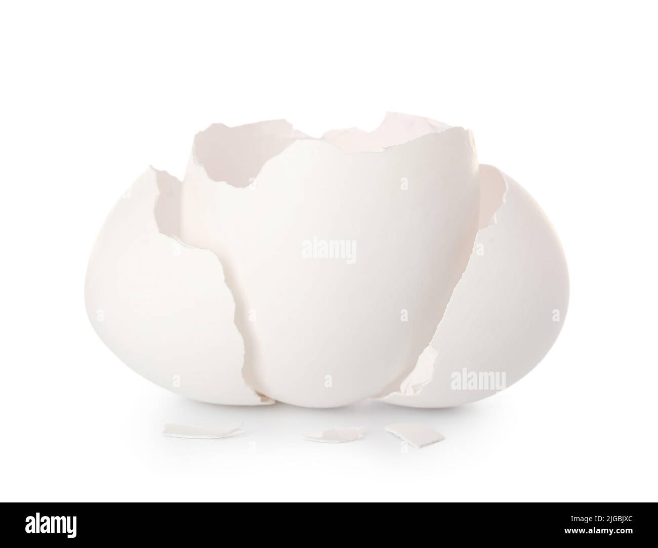 Egg shells isolated on white background Stock Photo - Alamy
