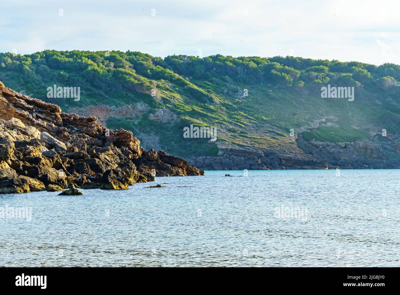 Cala Es Bot on the island of Menorca. Spain Stock Photo - Alamy