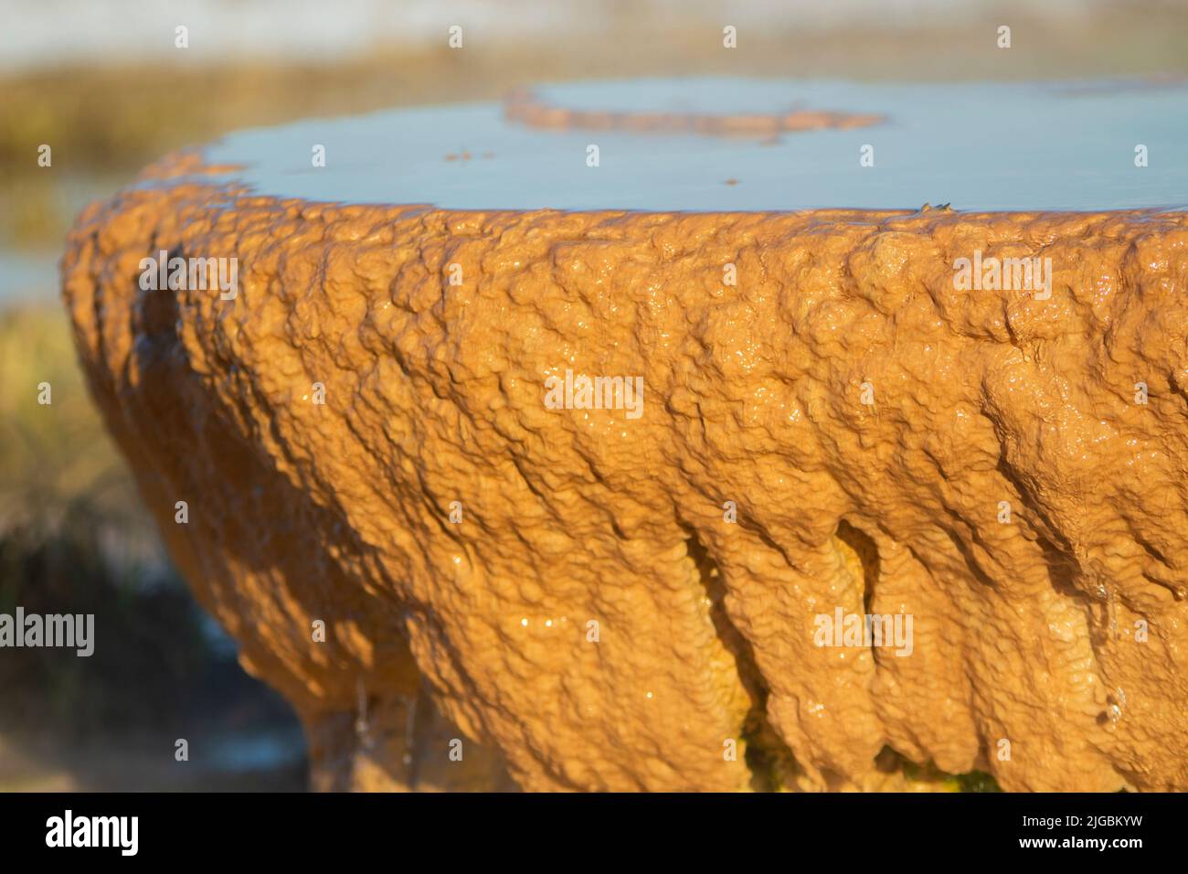 Rust on pipe. Plaque on metal. Pipe with waste. Oxide from flow of ...