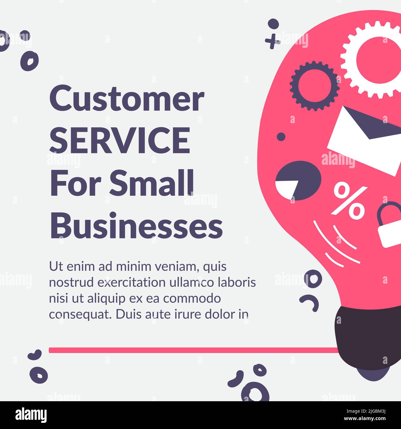 Customer service for small businesses, banner Stock Vector Image & Art ...