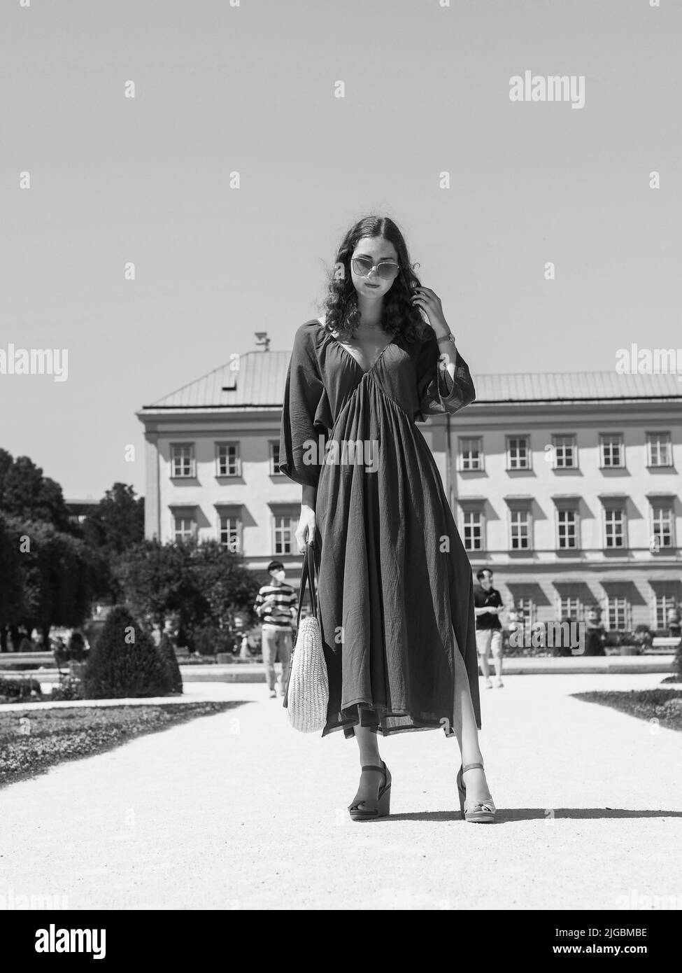 Summer female fashion Black and White Stock Photos & Images - Alamy