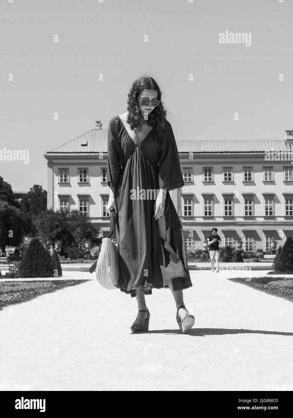 Summer female fashion Black and White Stock Photos & Images - Alamy