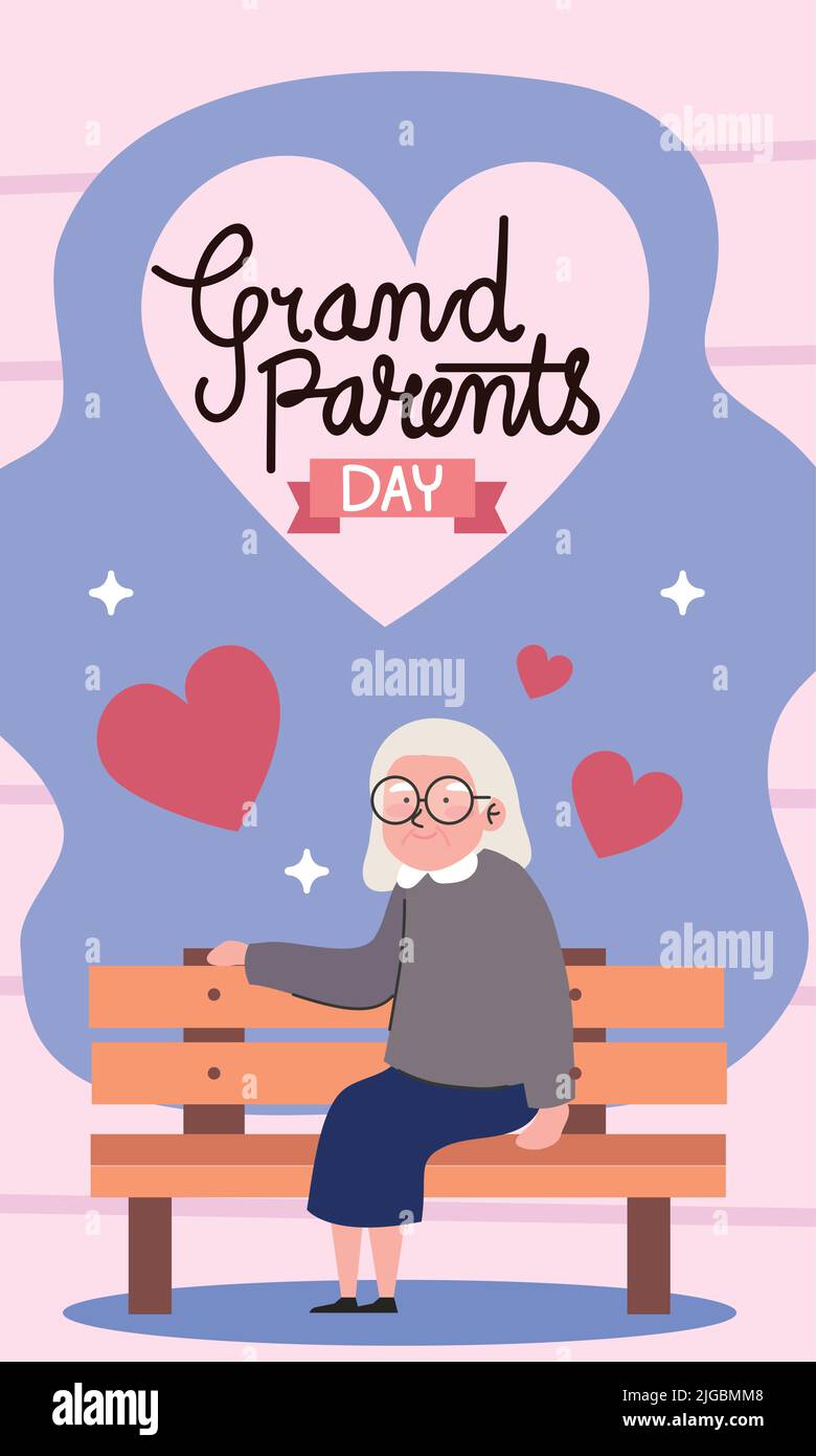 grandparents day lettering with grandma Stock Vector Image & Art - Alamy