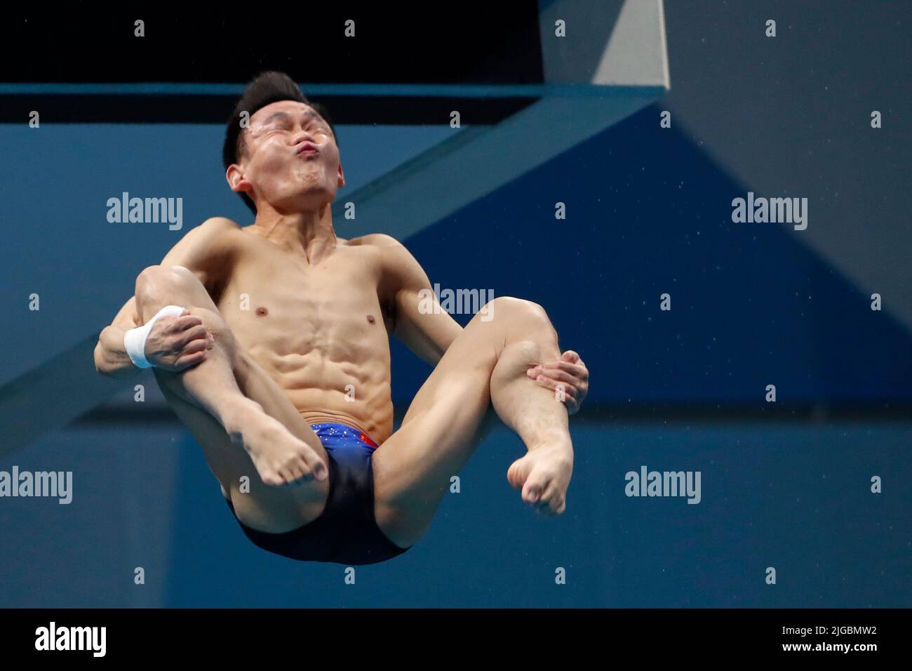 Budapest, Hungary, 3rd July 2022. Hao Yang of China competes in the Men ...
