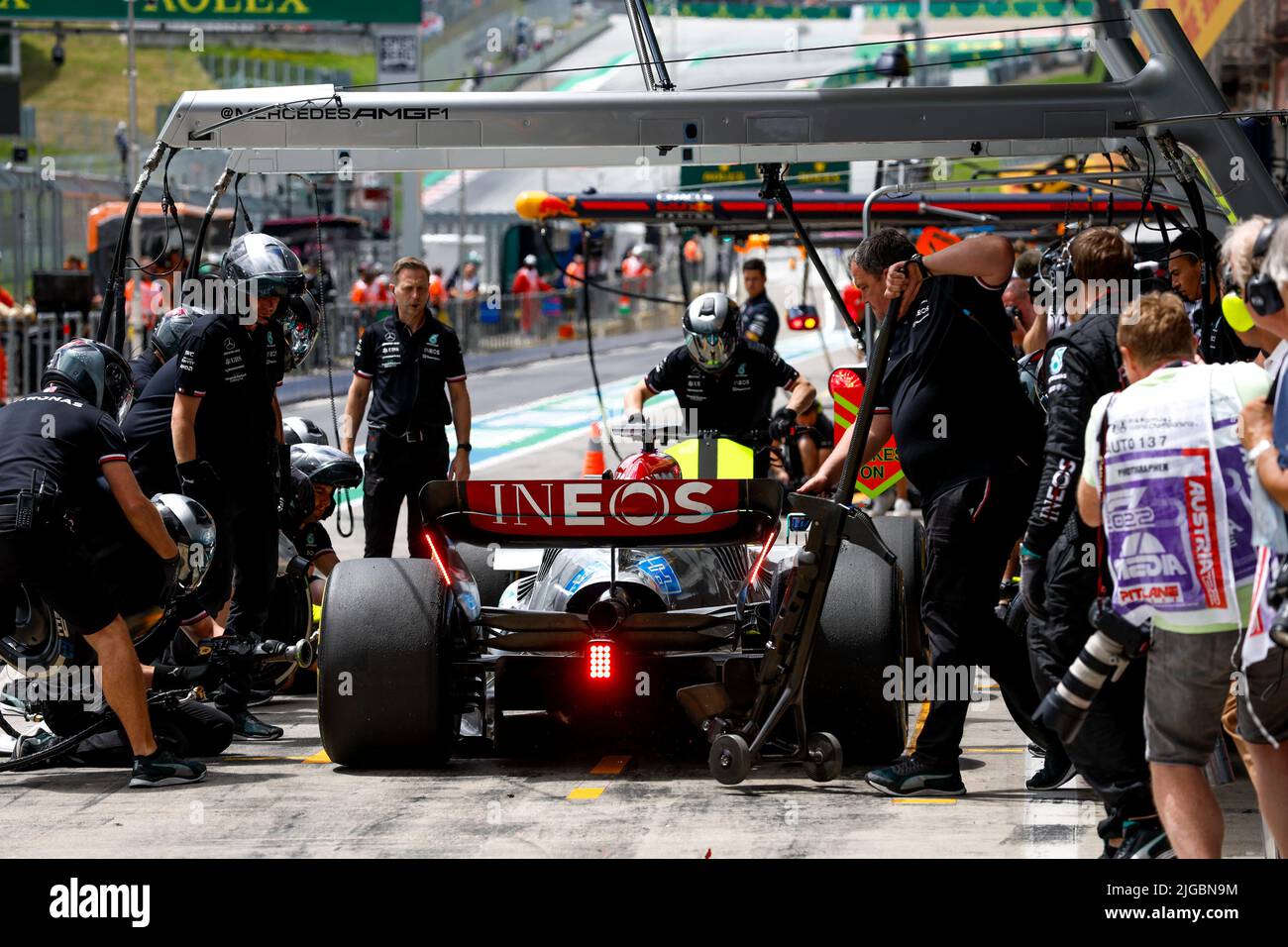 Spielberg, Austria. 9th July, 2022. #63 George Russell (GBR, Mercedes ...