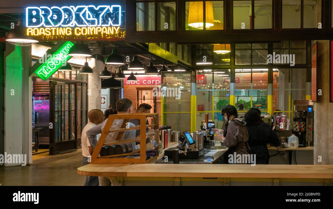 Brooklyn roasting company coffee stand in industry city sunset park ...