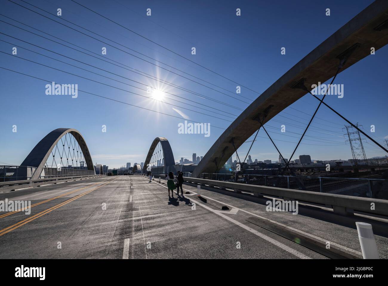 The new Sixth Street Bridge and Viaduct opens in Los Angeles. The new ...