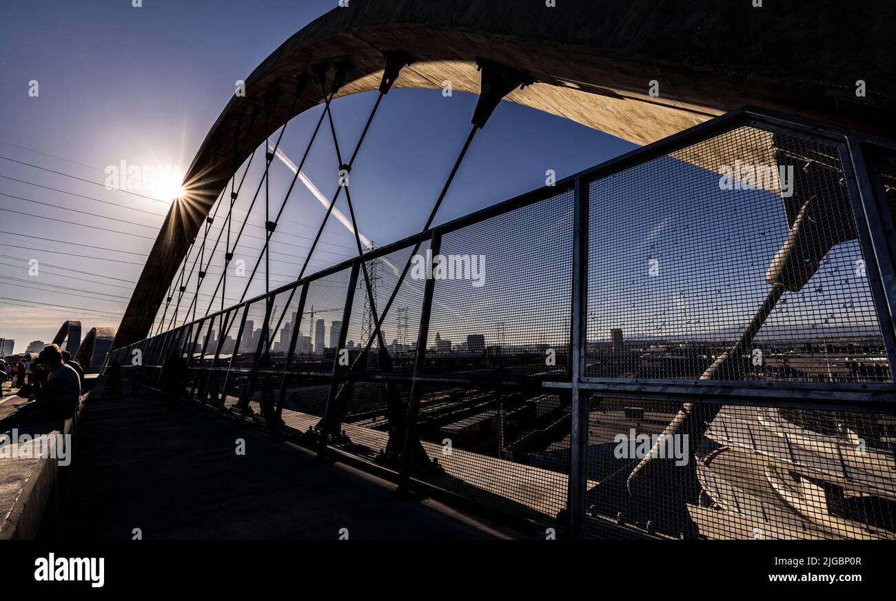 The new Sixth Street Bridge and Viaduct opens in Los Angeles. The new ...