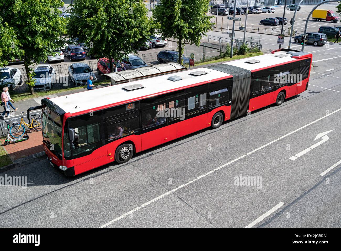KVG Mercedes-Benz Citaro G articulated bus in Kiel, Germany Stock Photo ...