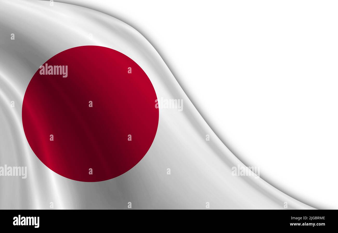 White background with flag of Japan Stock Photo - Alamy