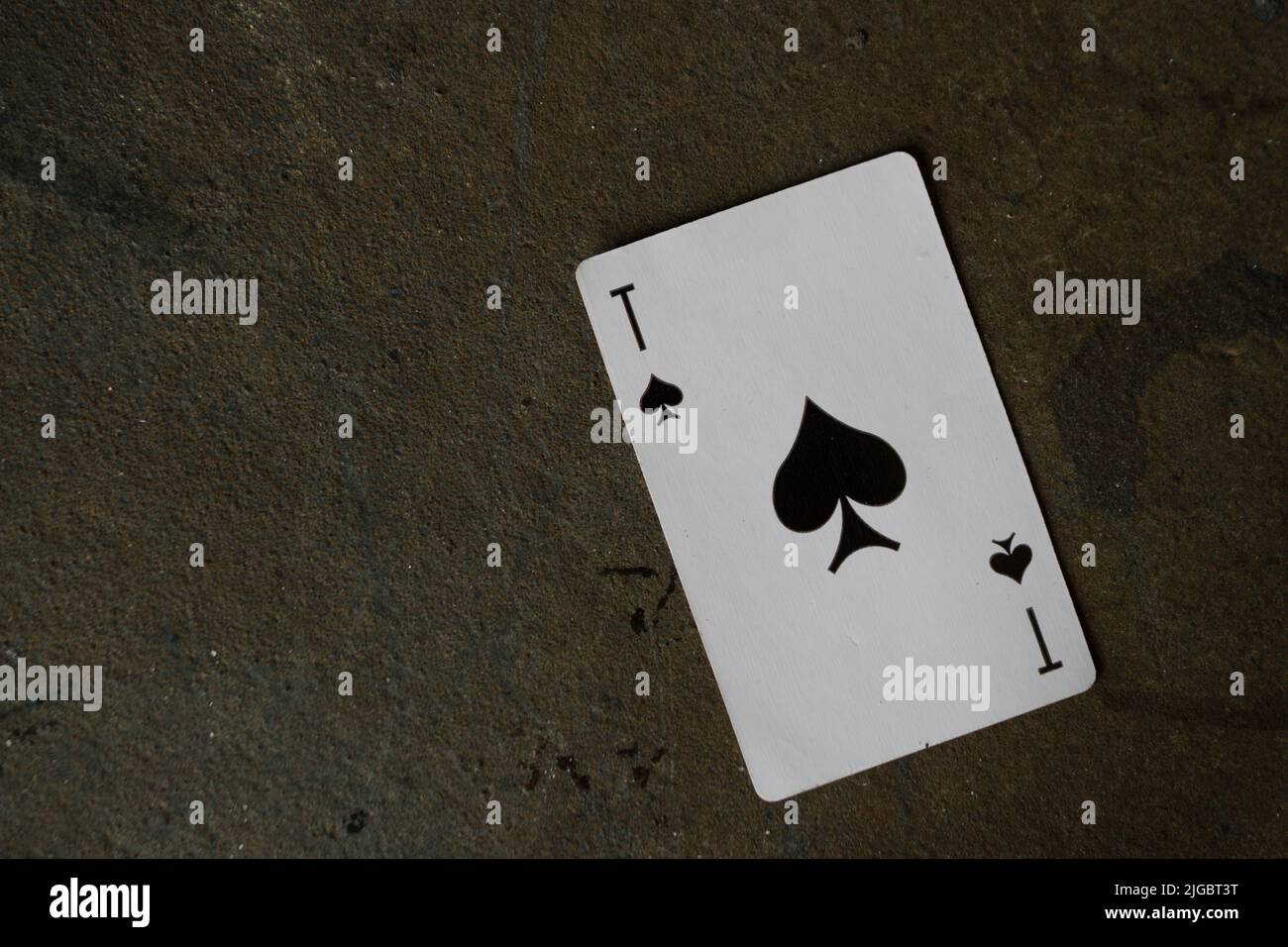 Ace of spades. Playing cards Stock Photo - Alamy